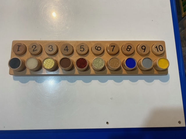 Tactile number match board